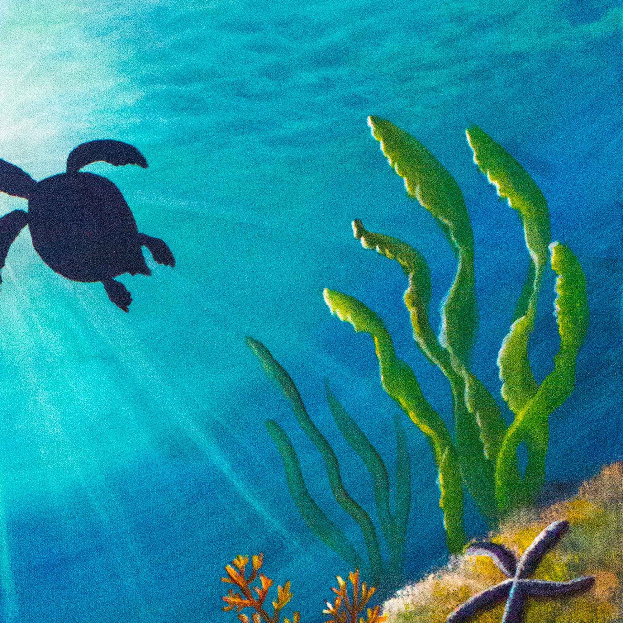 Art Sea Turtle | Two Turtles in Love Art Print | Sea Turtles Art | Sea ...