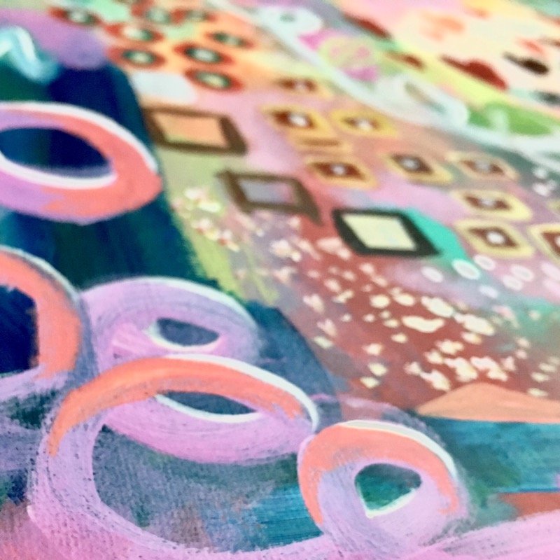 Abstract art prints of Joyful Heart - Jan Tetsutani Art