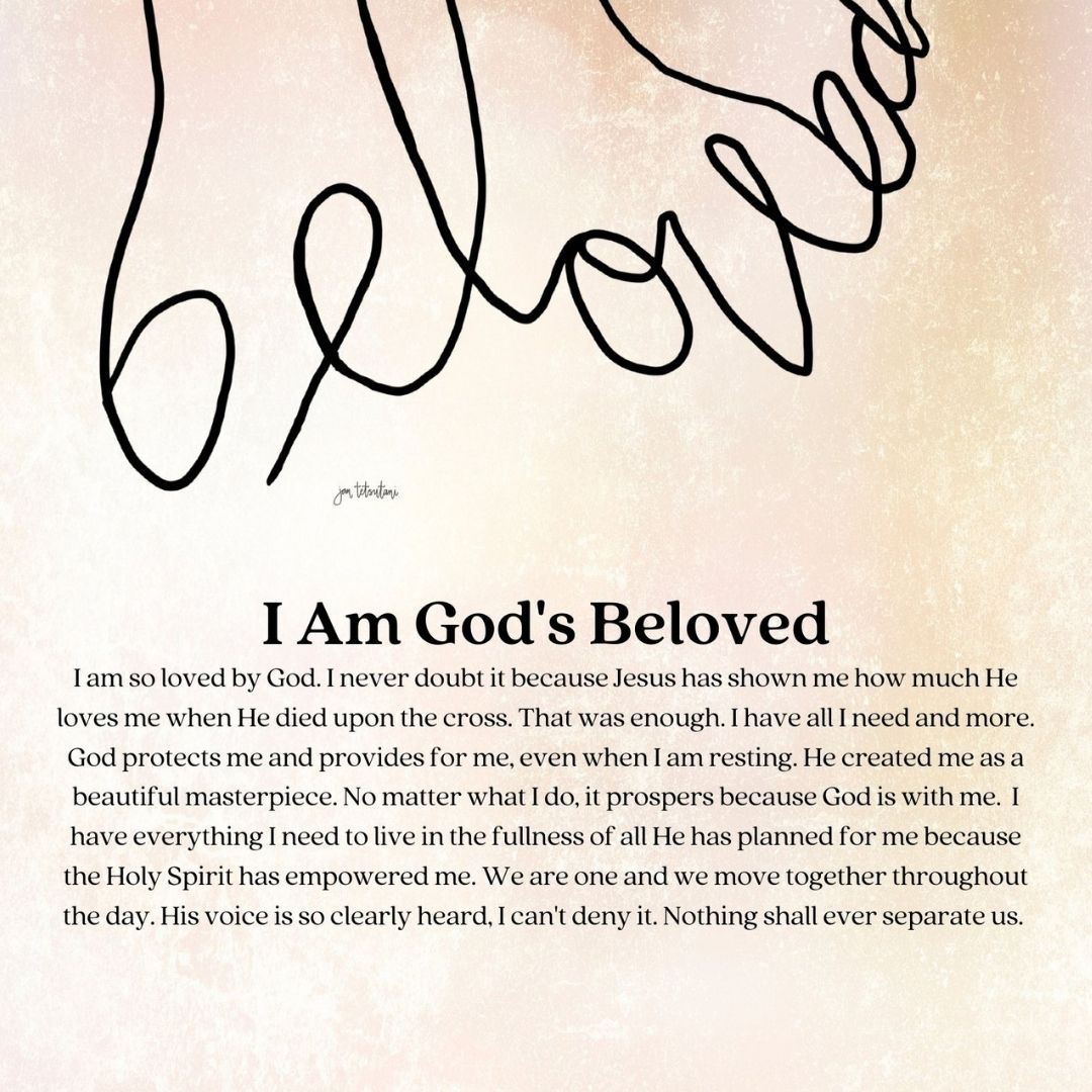 Christian Art | I Am God's Beloved | Christian Artwork | Christian Wall ...