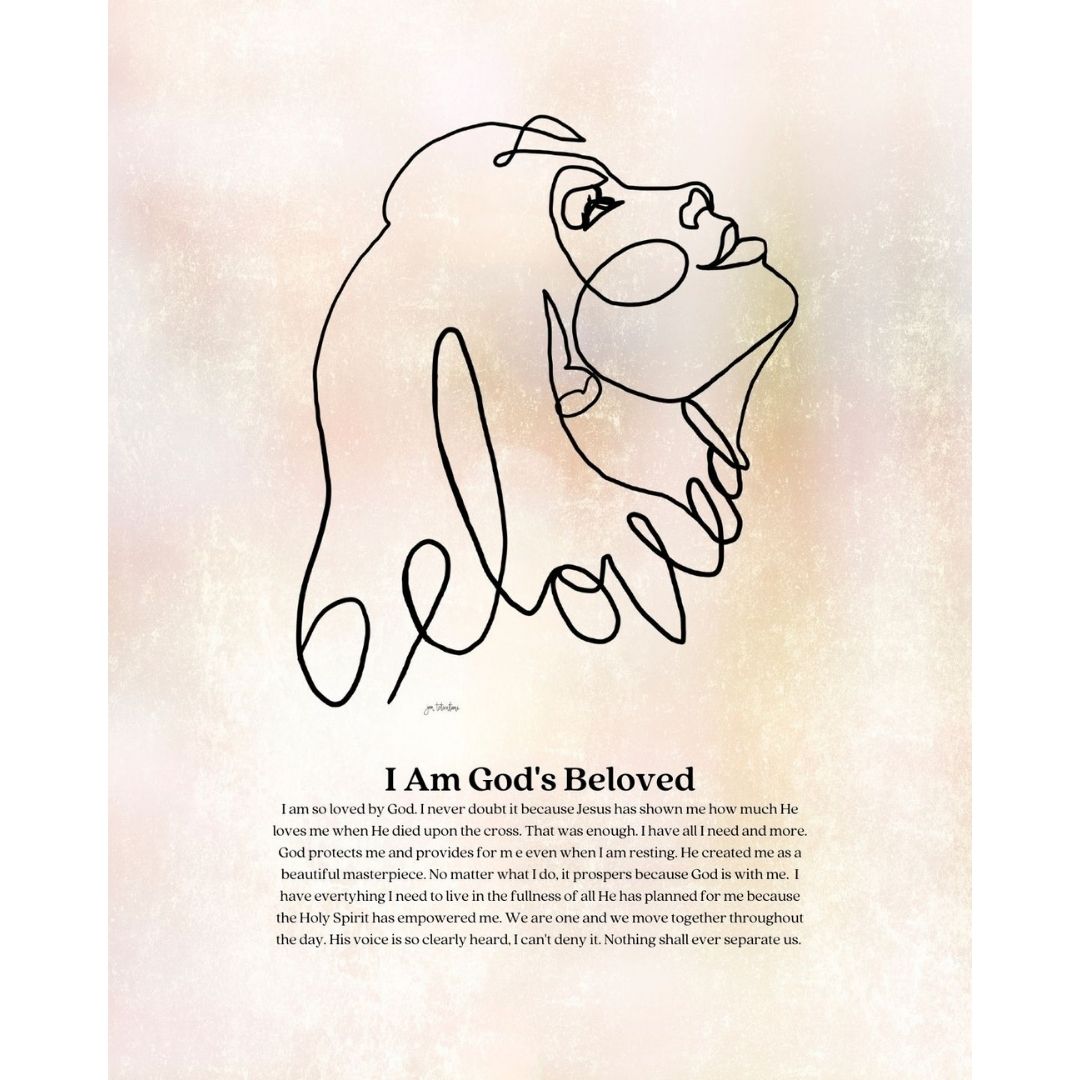 Christian Art | I Am God's Beloved | Christian Artwork | Christian Wall ...